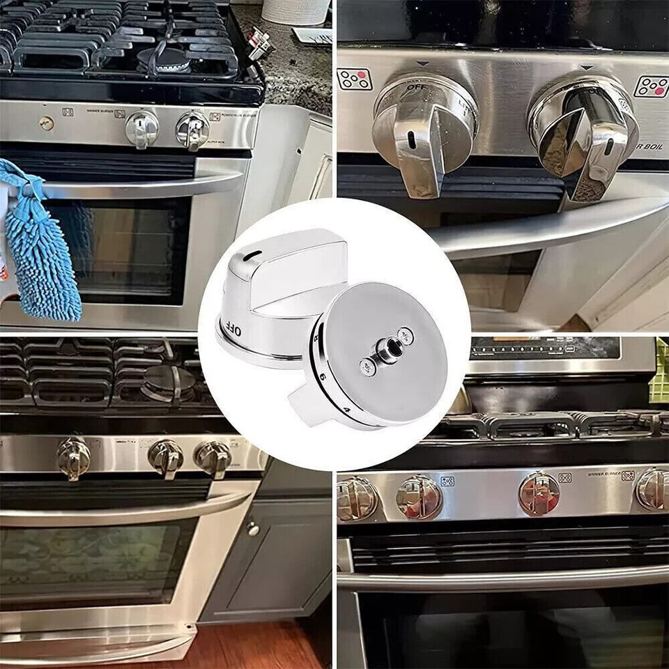 Stove Oven Knob Metal D-Shaped EBZ37189611/EBZ37189609 (5 Pack ...