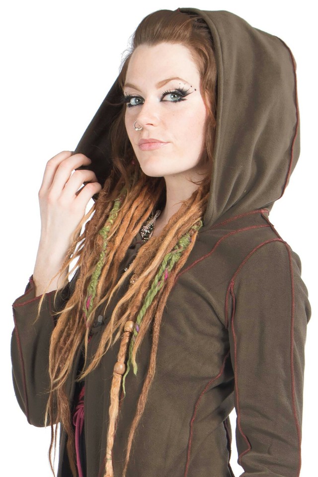 Psy Trance Clothing, Hippy Jacket, Pixie Goth Boho Cloak Jacket XXL ...