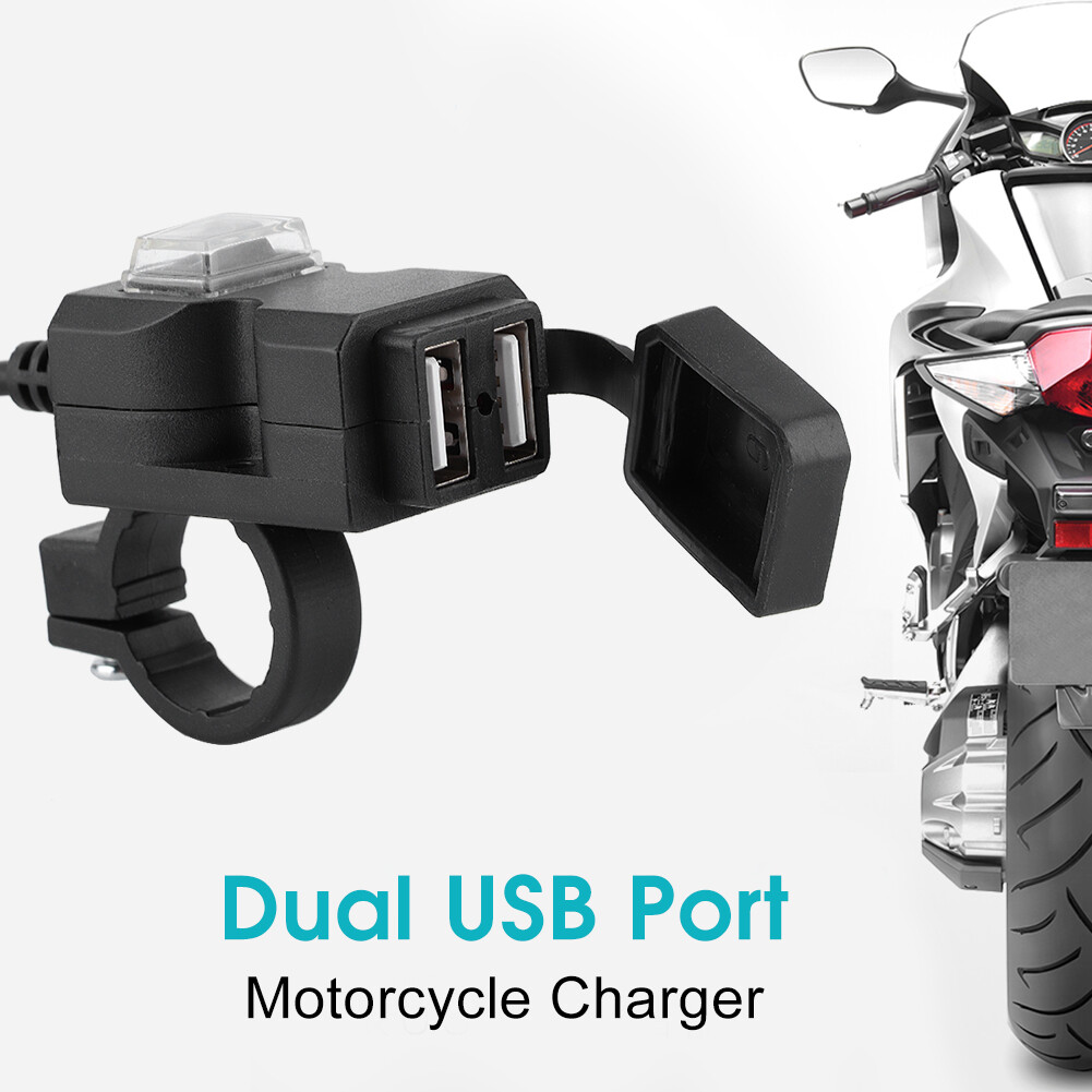 *12-24V 12V Dual USB Port Motorcycle Waterproof Handlebar 5V 1A ...