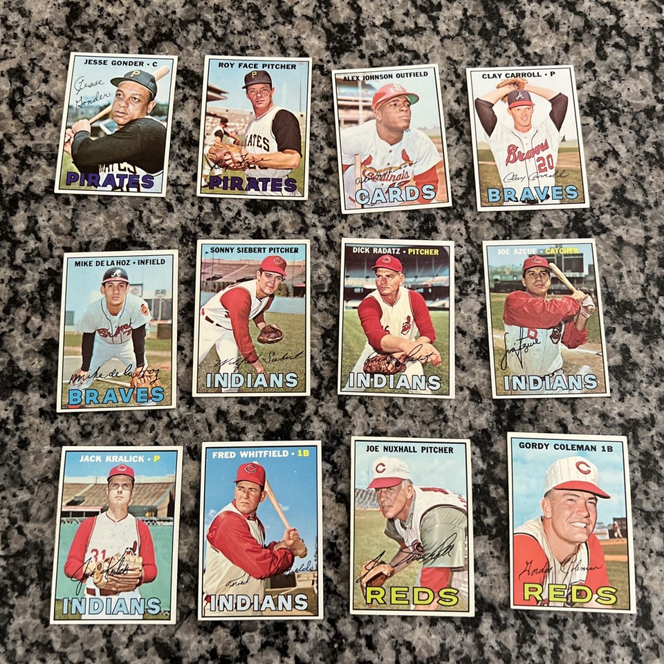 1967 Topps Baseball Card Vintage Lot of 36 Different Cards - Some Stars ...