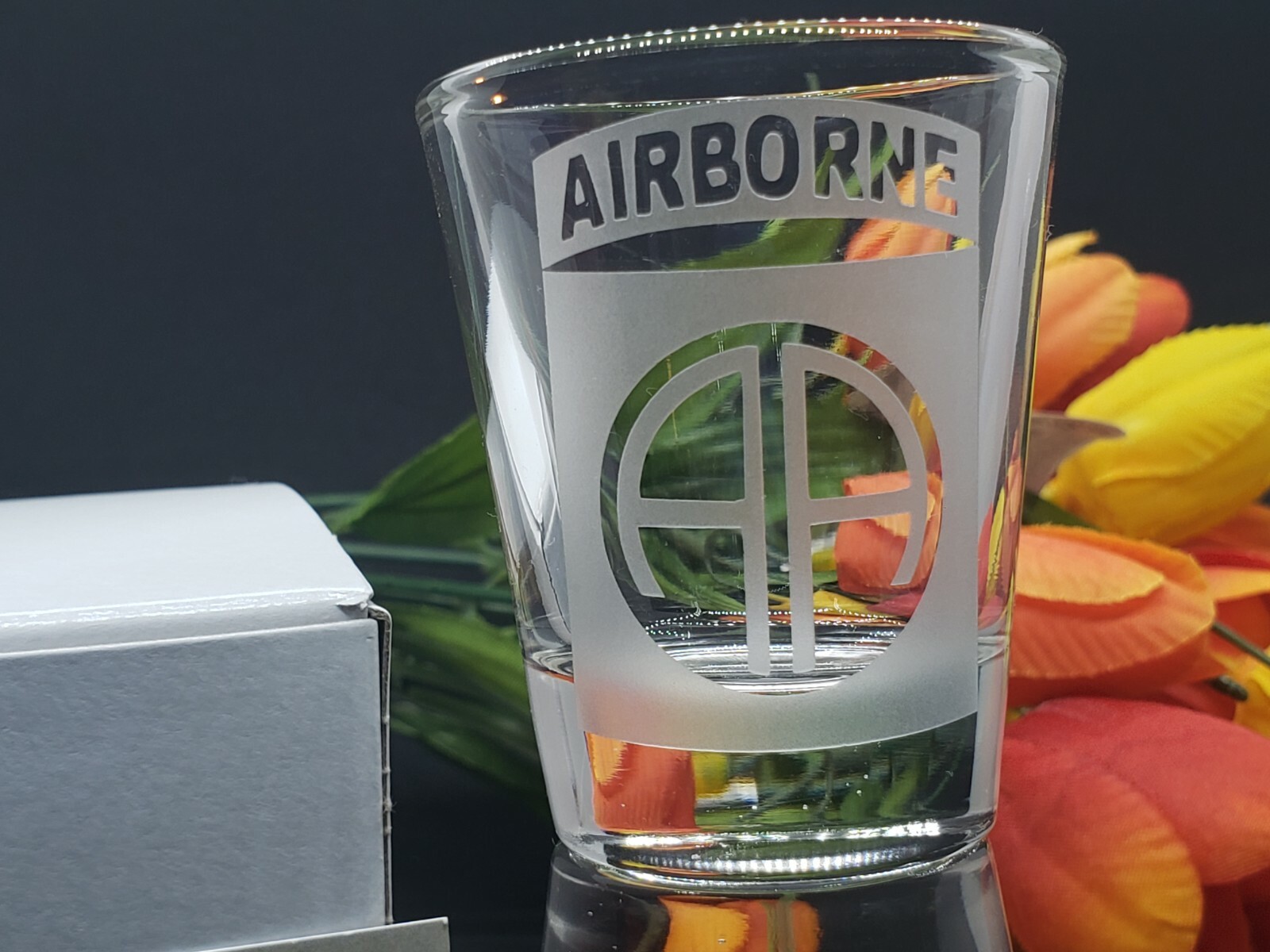 82nd Airborne US Army Veteran Etched Glass Shotglass | eBay