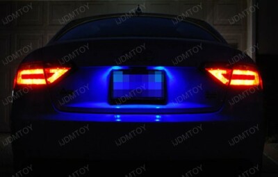 Volkswagen POLO 6C License Number Plate Kit Bright BLUE LED (Non error ...