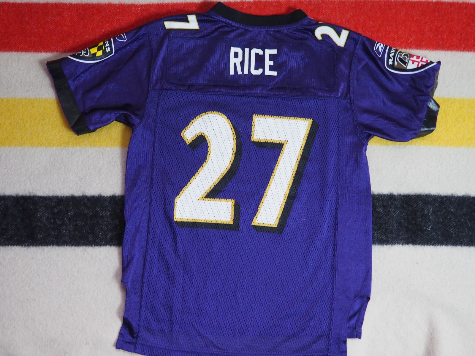 VTG Y2k Reebok NFL Baltimore Ravens #27 Ray Rice Youth Jersey M Medium ...