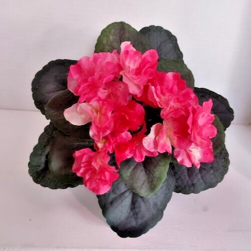 8" Artificial African violet (raspberry) without pot | eBay