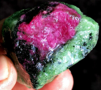 96.3g Museum!!! Natural Red Ruby in Green Zoisite Crystal Gem Specimen ...