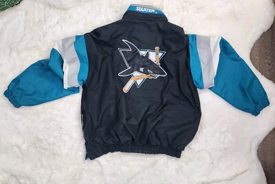 Vintage 90s NHL San Jose Sharks Hockey Starter Heavy Jacket Size X ...