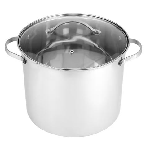 11 Litre Quality Deep Stainless Steel Induction Stock Soup Pot Stew ...