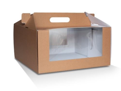 CAKE BOXES 10x10x4" 10Pk Pack n Carry Cake Box WINDOW FACE CUPCAKE ...