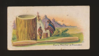 1925 V101 Willard's Chocolate (Canada) INDIAN SERIES #19 Corn Mortar ...