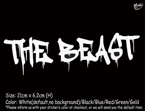 The Beast Stickers Decals Reflective Funny Car JMD 21CM Decals Best ...