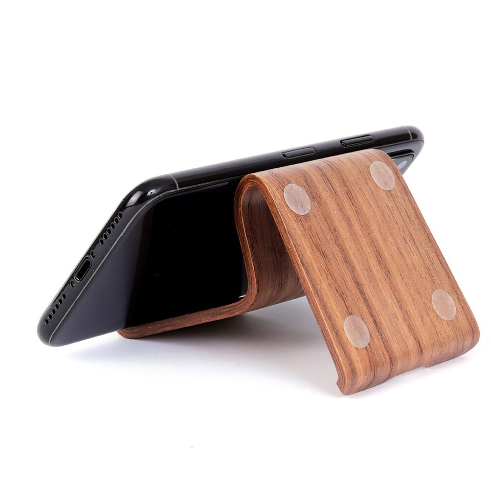 Wooden Phone Holder Cell Phone Bracket Desktop Phone Stand Cell Phone ...