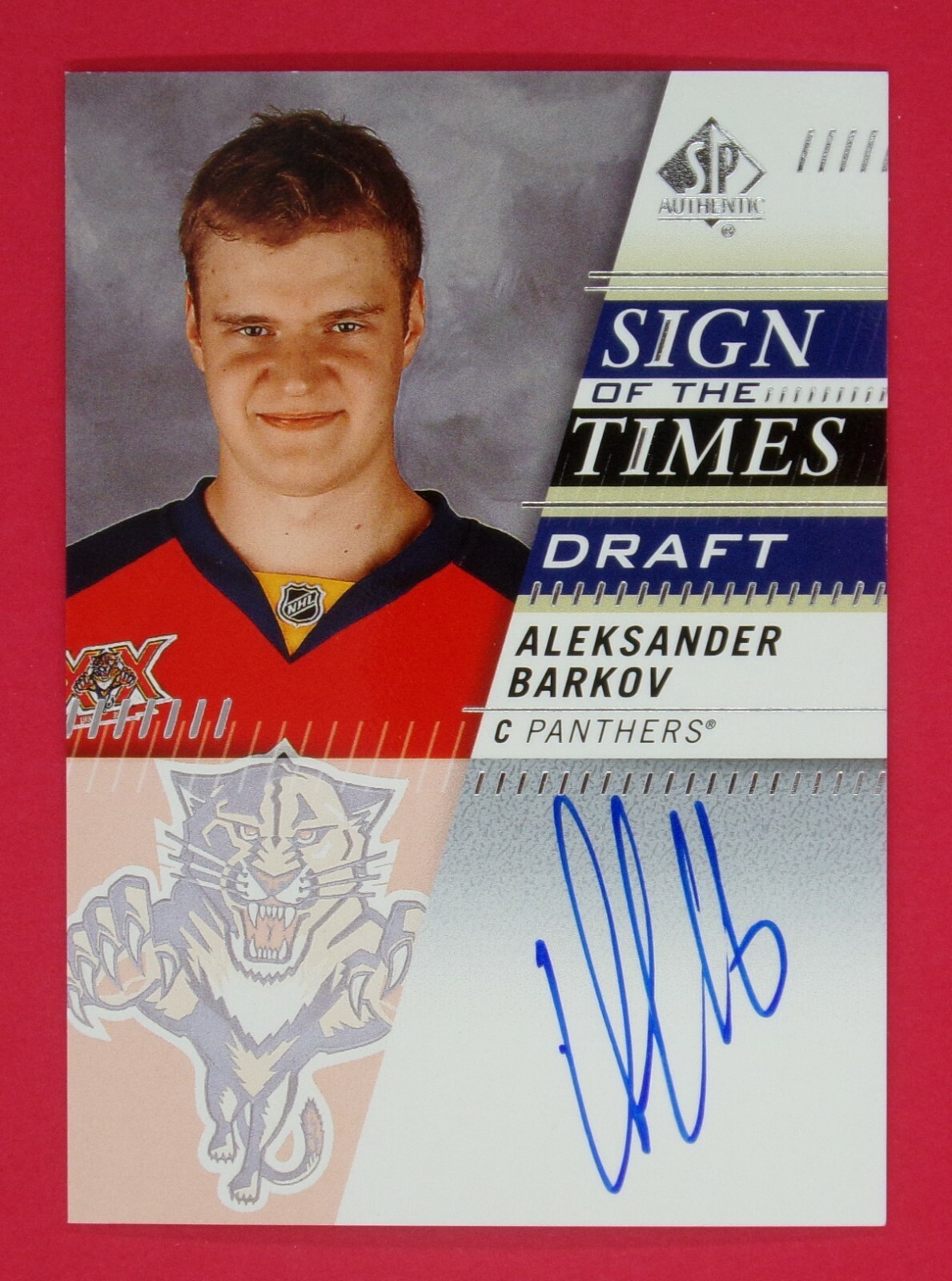 2019-20 SP Authentic Aleksander Barkov Sign of the Times Draft #SOTTDAB ...