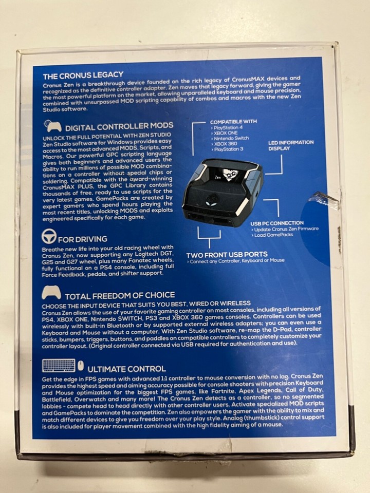 Cronus Zen Controller Emulator for Xbox, Playstation, Nintendo and PC ...