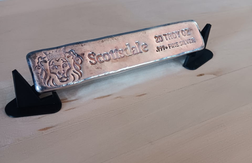 20 oz .999 Silver Bullion Long Cast Bar by Scottsdale Mint | eBay