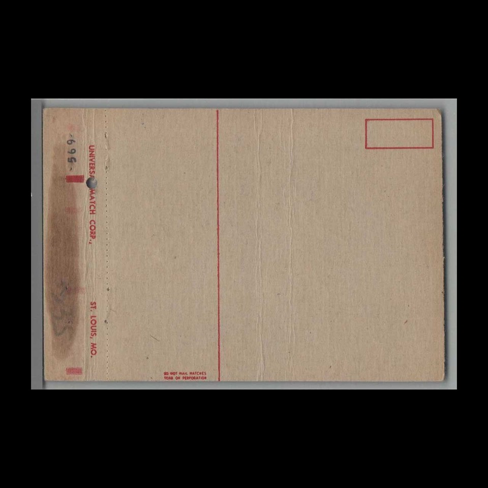 Matchbook Cover Military Post Card Army Air Forces Kelly Field, Texas ...