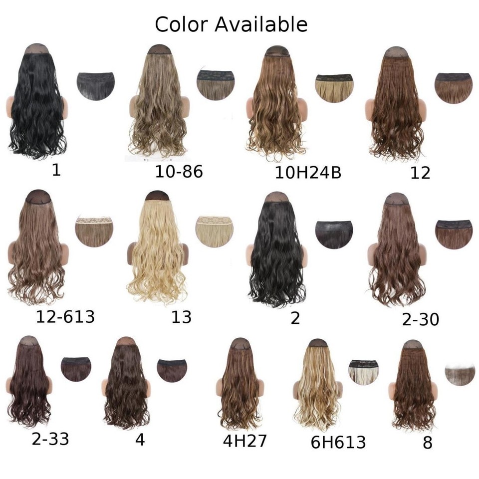 Invisible 22 Inch Hair Extensions Clip In Wavy High Temperature ...