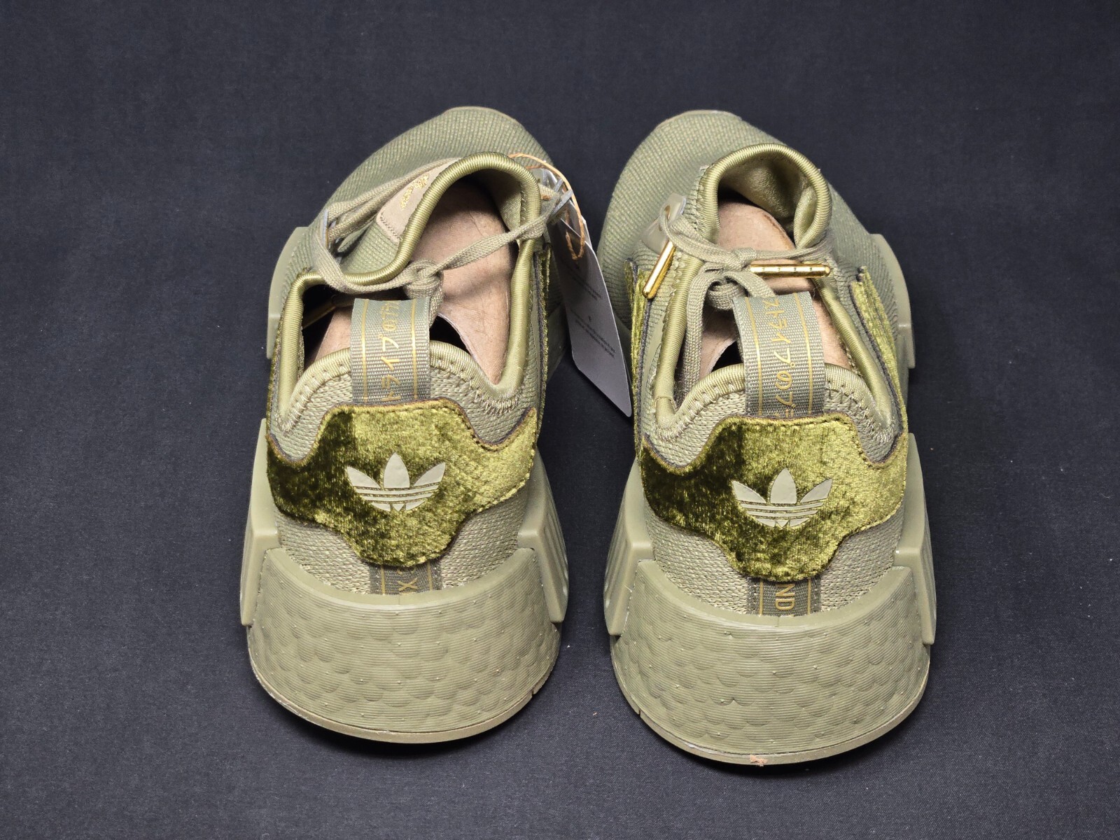 Adidas NMD R1 Velvet Olive Green Gold Boost Women's Multi Sizes GY1321 ...