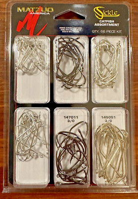 Matzuo Assortment Kit of 65 Catfish Hooks Six Different Hook Types | eBay
