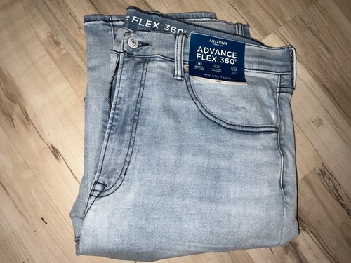 Arizona Advance Flex 360 Men’s Athletic Taper Jean’s 38x34 Lt Blue | eBay