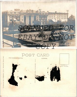 Circa 1928 Canadian Pacific Station Winnipeg Manitoba Canada Real Photo ...