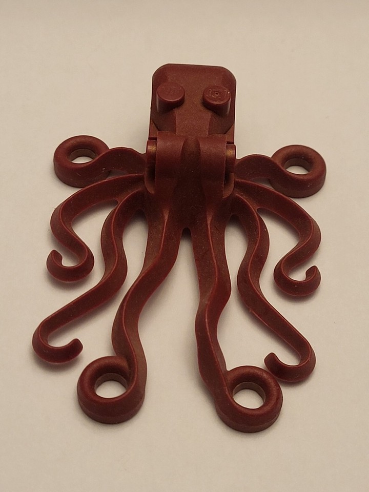 LEGO - Minifig Animal, Water - Octopus - Dark Red and Black - Set of 2 ...