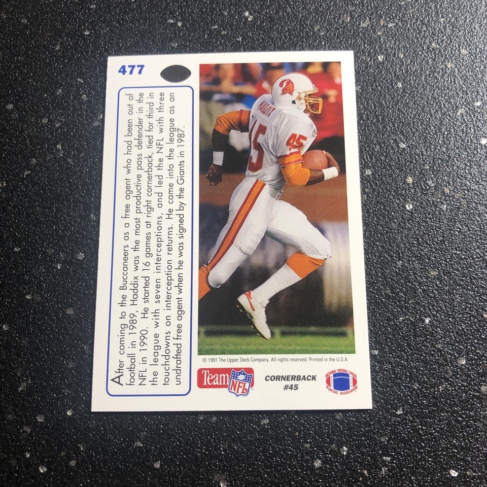 Wayne Haddix 1991 Upper Deck Football Team MVP #477 NFL Tampa Bay ...