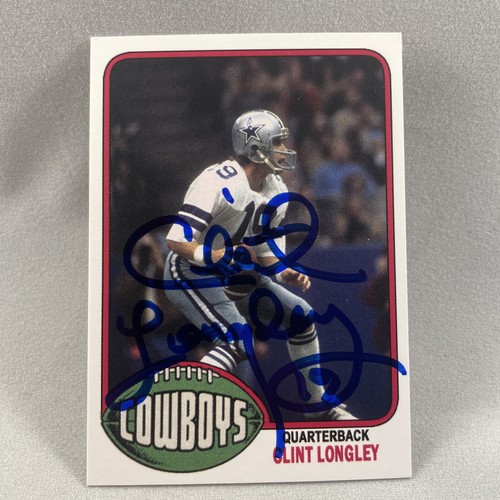 Clint Longley Custom Retro Dallas Cowboys Autographed Card | eBay