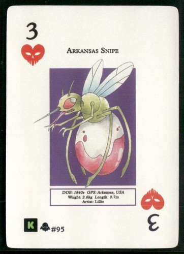 2022 Metazoo Playing Cards Kickstarter Arkansas Snipe 3 Of Hearts ...