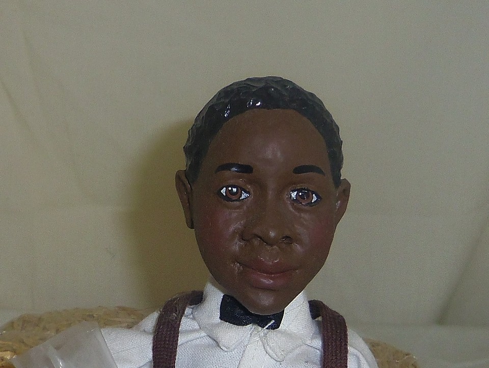Micha signed Daddy's Long Legs African American Black boy resin doll ...