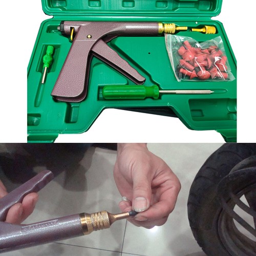 1 Set Tubeless Tire Wheel Repair Tool Tyre Mushroom Plug Vacuum Gun ...