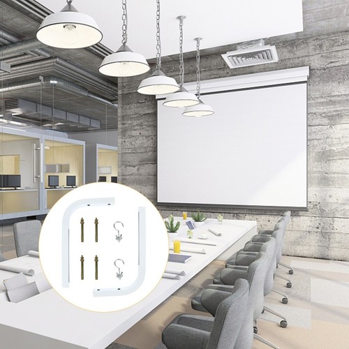 2 Pcs L-Bracket Wall Mount Projector Screen Holder Hooks Mounting | eBay