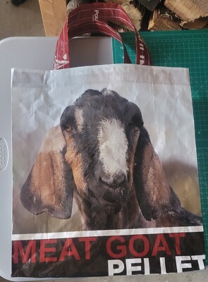 Goat, UpCycled feed bag totes, Reusable Grocery Bags, Tote Bags, Small ...