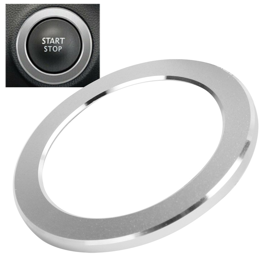 New Engine Ignition Start Stop Button Ring Cover Trim Aluminum Alloy ...
