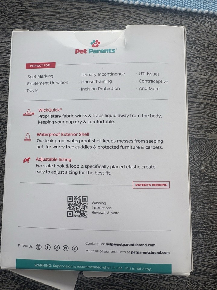 3 Pk Pet Parents Small Washable Belly Bands for Male Dogs Puppy NIB Unused New | eBay