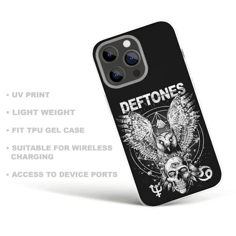 Deftones Rock Band Phone Case TPU Soft Gel Protective Cover For Iphone ...