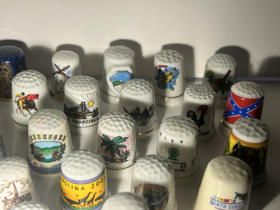 27 Vintage Sewing Thimbles Thimble Lot Varying Conditions Mixed ...