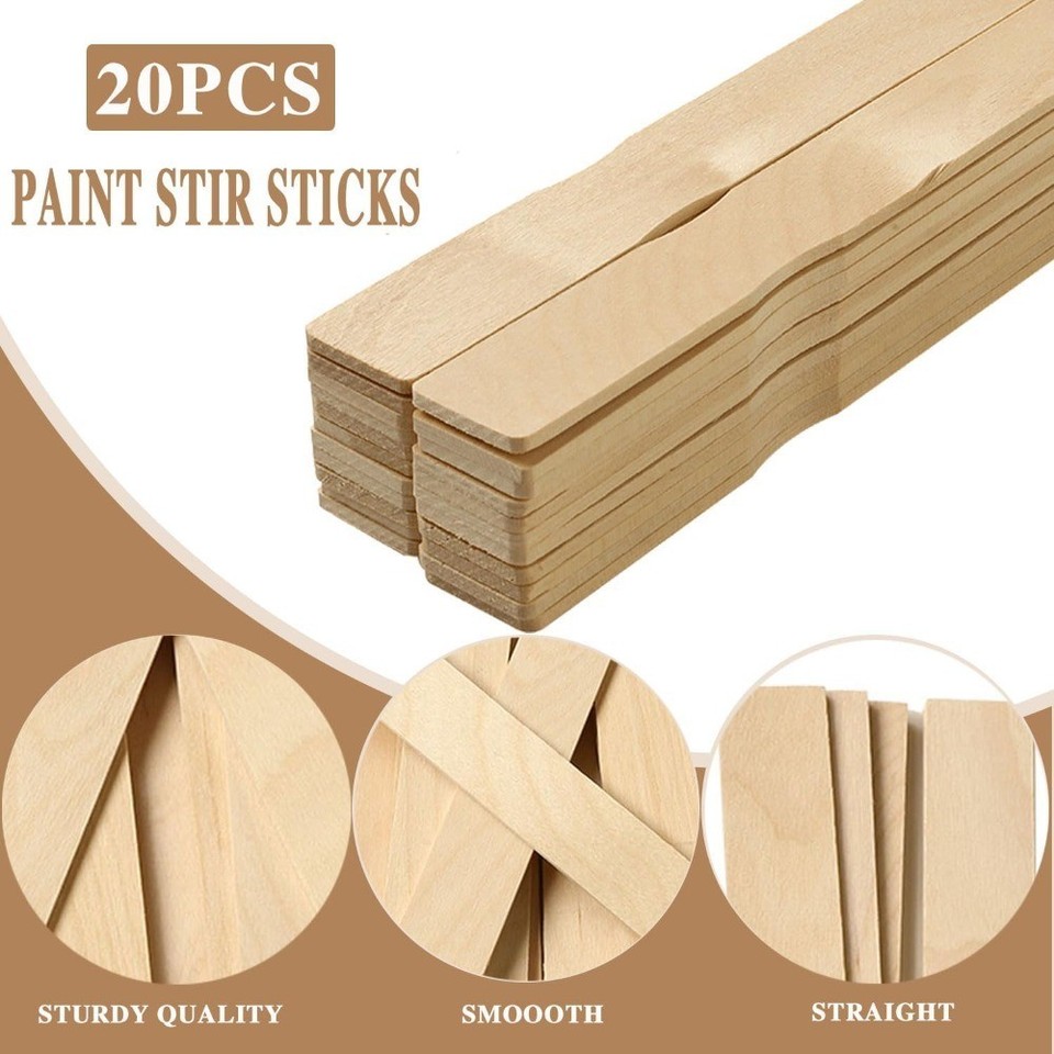 Wooden Paint Stir Sticks 10 Pack 12 Inch for Mixing Paint Crafts ...
