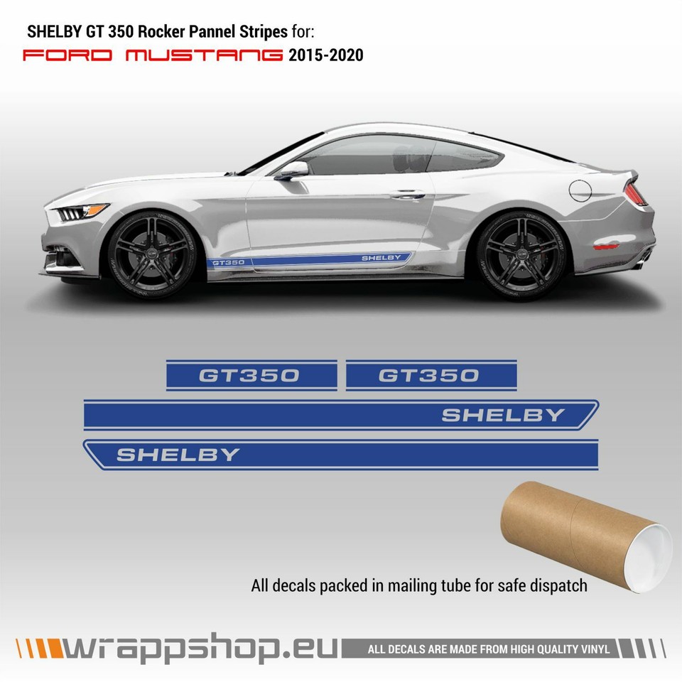 SHELBY GT350 Rocker panel stripes for Ford Mustang 2015 - 2020 | eBay