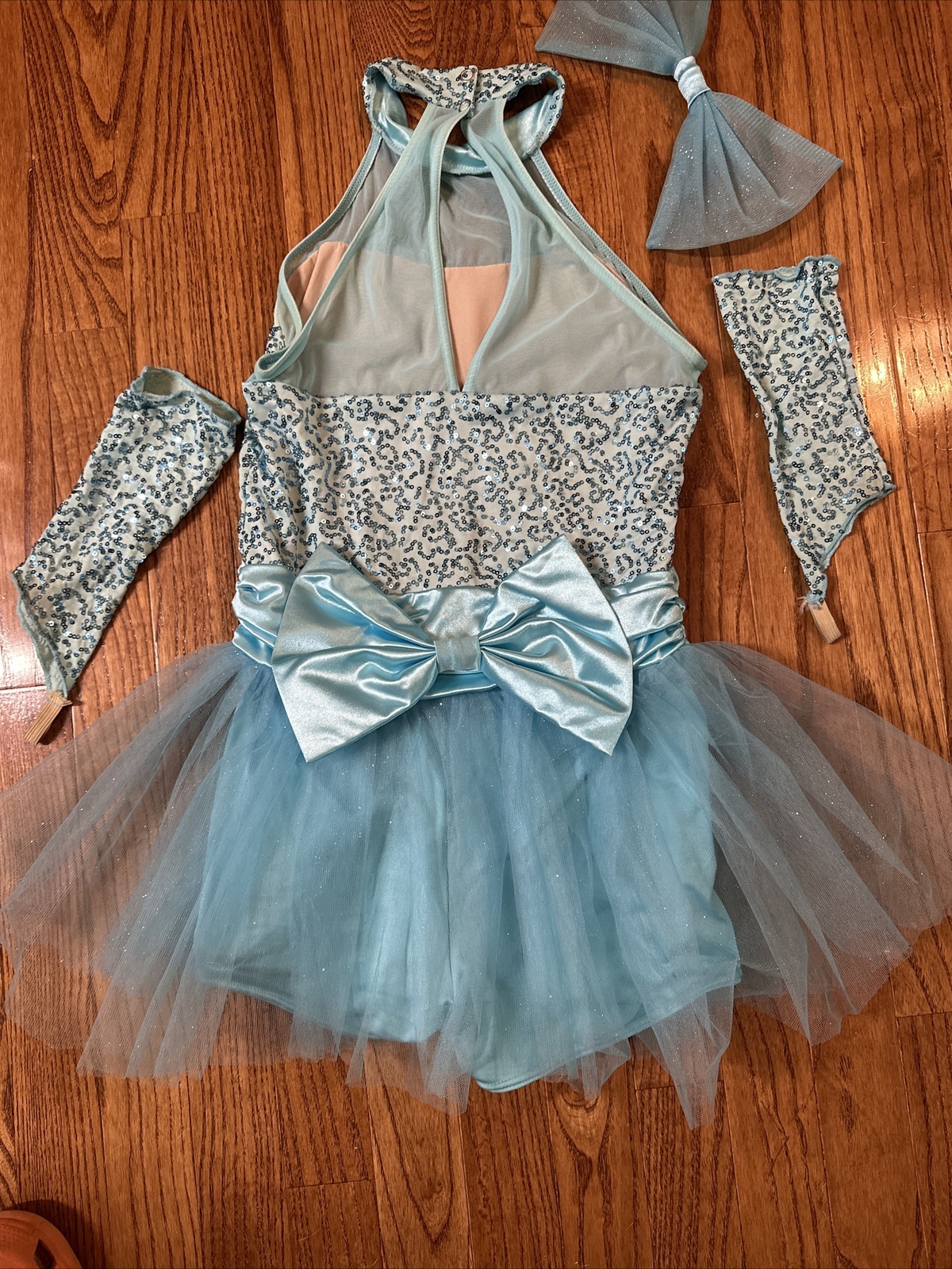 Weissman Dance Costume Blue Color One Piece Sz Lc Lar Gem
