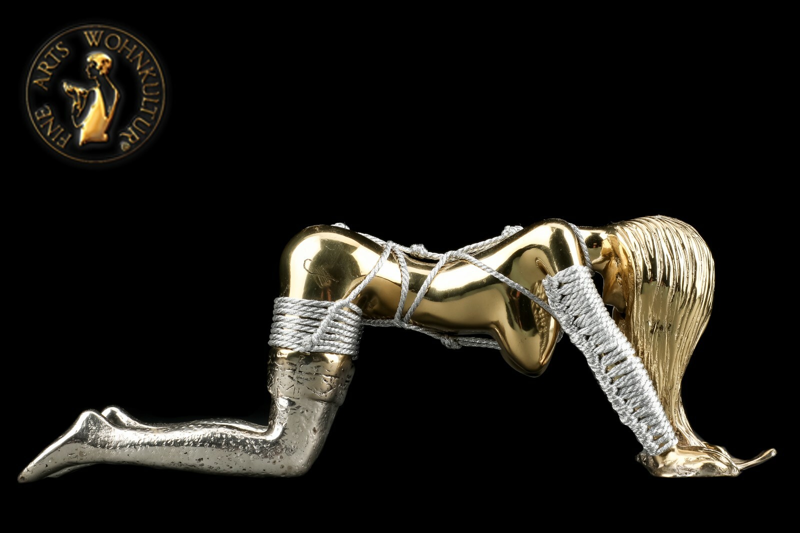 Fine Arts Wohnkultur Bronze Sculpture Figurine Devote Lady Bondage