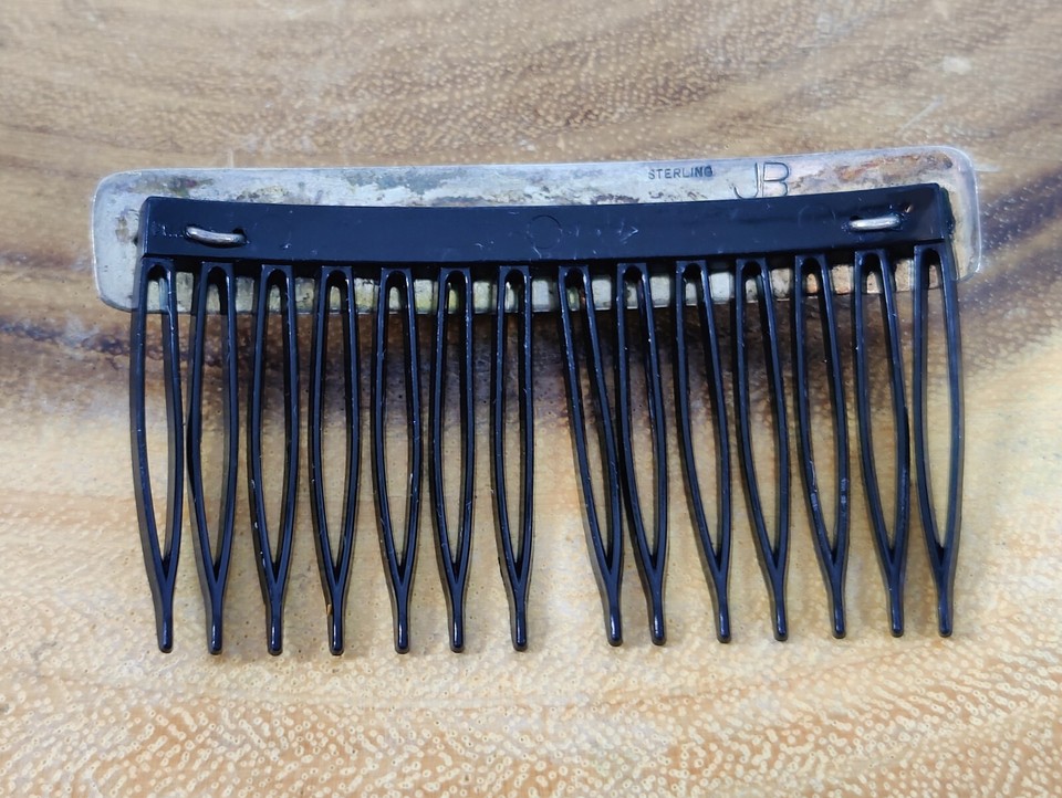 VTG Sterling Hair Comb Handmade Stamped with Jewels | eBay