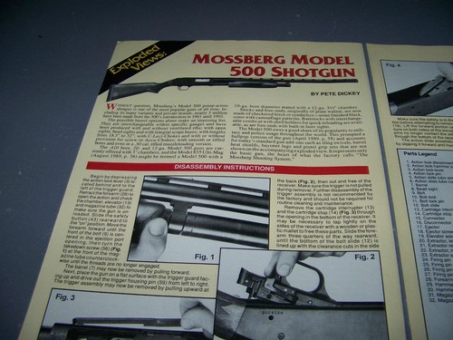 MOSSBERG MODEL 500 SHOTGUN...DETAILS/EXPLODED VIEW (977X) | eBay