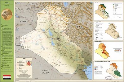 Poster, Many Sizes; Cia Iraq Summary Map 1994 | eBay