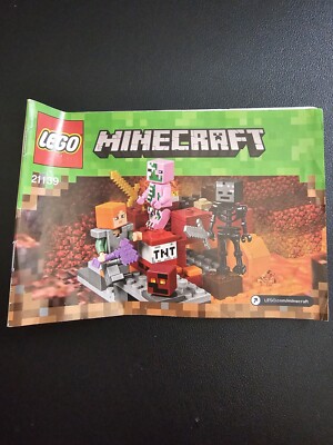 LEGO Minecraft: The Nether Fight (21139) Complete Manual & Minfigs | eBay