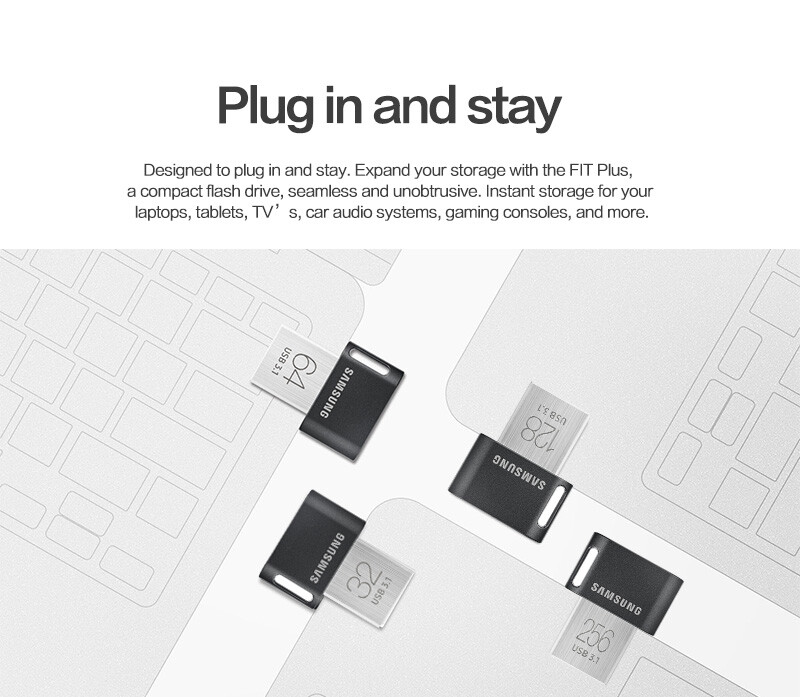 Samsung FIT Plus Tiny UDisk 64GB USB 3.1 Flash Drive Memory Stick ...