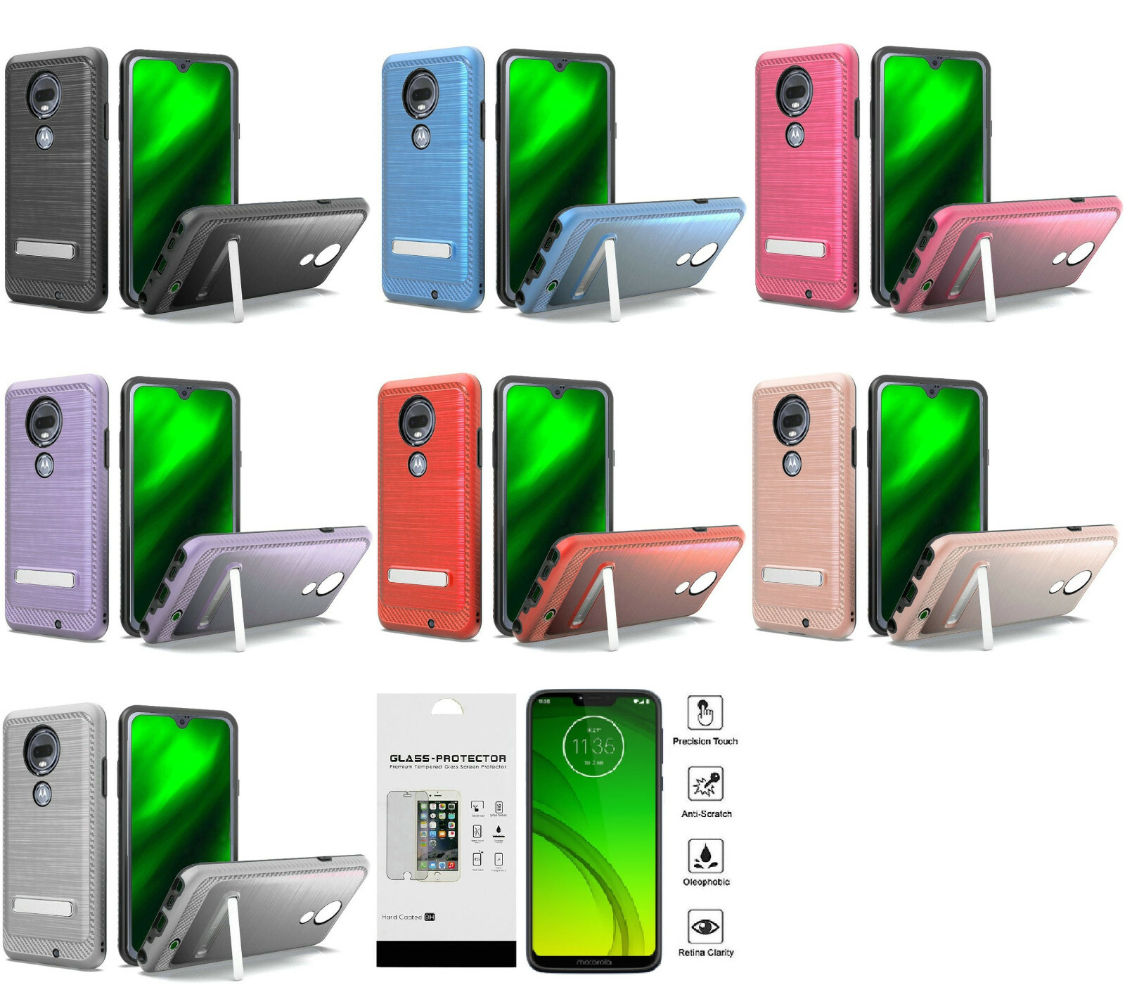For Motorola Moto G7 Optimo Maxx XT1955 (6.2") Lining Kick Case Cover ...