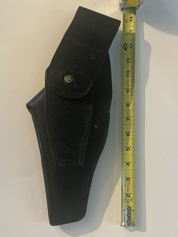 NICE 1970s-80s 🇺🇸 VINTAGE BLACK LEATHER POLICE ISSUE GUN BELT HOLSTER ...