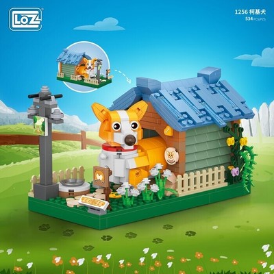 Loz LOZ Mini Blocks Farm Series - Corgi Building Bricks Set 20 x 15 x ...