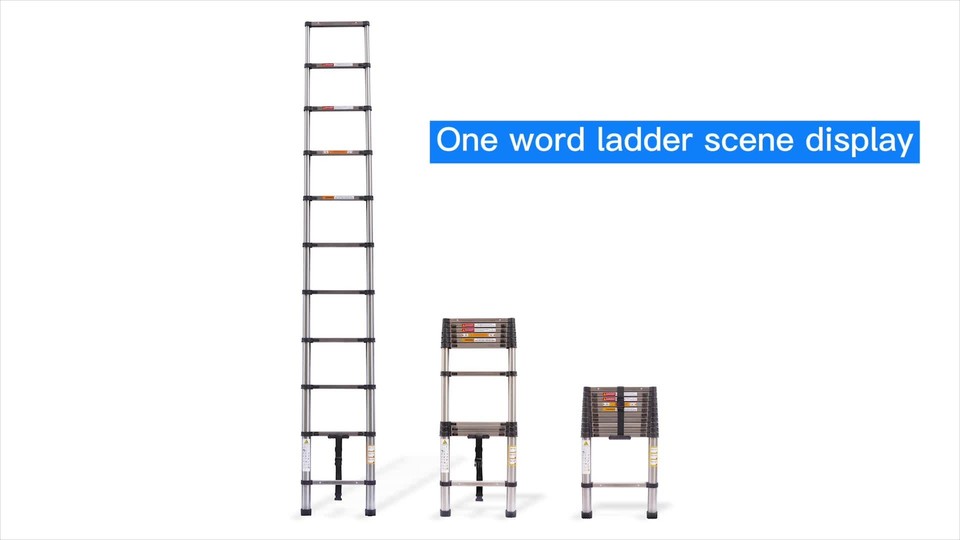 Collapsible Telescoping Ladder Folding Telescopic Ladders Extension ...