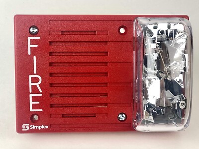 SIMPLEX 4903-9148 Horn / Strobe Unit Red Plastic New Old Stock | eBay